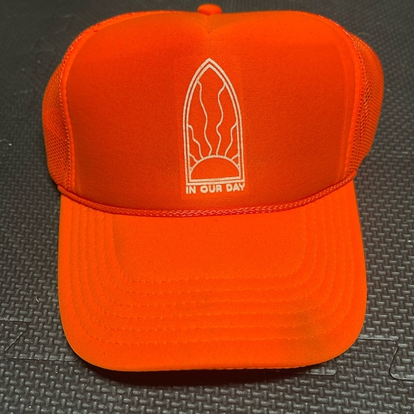 Accessories | Orange Neon Trucker Hat In Our Day | Poshmark